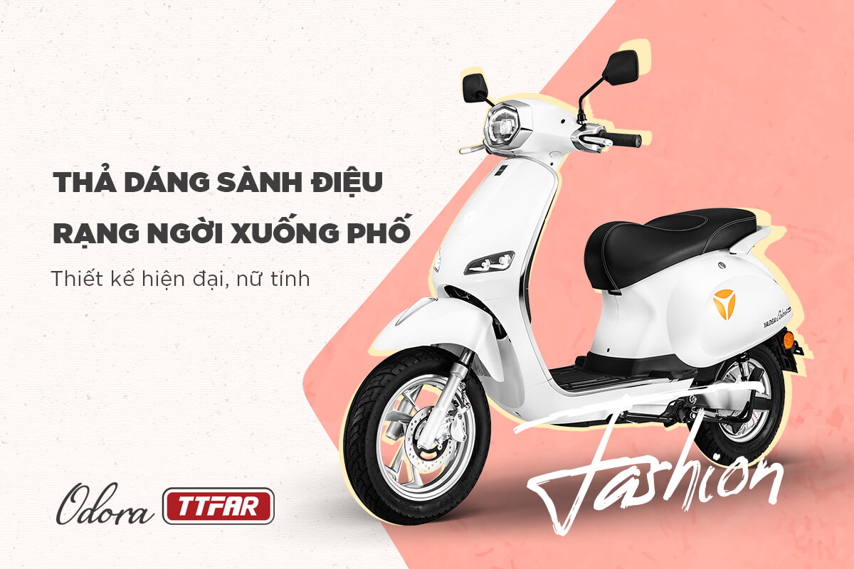 Xe máy điện YADEA ODORA TTFAR - Điện Máy Hoàng Gia